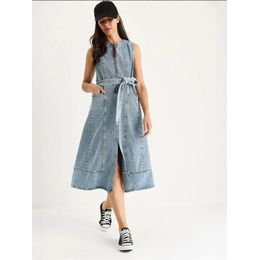 Bianco Lucci Kleid Damen Gr&ouml;&szlig;e 40 blue denim Winterkleid