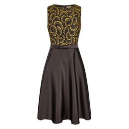 Kleo Abendkleid Damen Gr&ouml;&szlig;e 32 goldgelb / schwarz