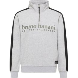 Bruno Banani Sweatshirt 'ANTHONY' Herren Gr&ouml;&szlig;e S graumeliert / oliv / schwarz