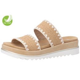 Remonte Pantolette 'D3P52' Damen Gr&ouml;&szlig;e 38 beige / wei&szlig;