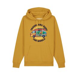 Watapparel Sweatshirt 'Travel and surf' Herren Gr&ouml;&szlig;e M ocker / mischfarben
