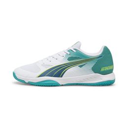 Puma Sportschuh 'Attacourt' Damen Gr&ouml;&szlig;e 41 navy / limette / petrol / wei&szlig;