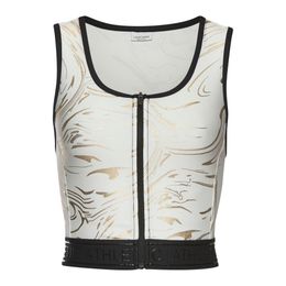 active by Lascana Lascana Active Sporttop Damen Gr&ouml;&szlig;e XS gold / wei&szlig;