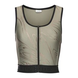 active by Lascana Lascana Active Sporttop Damen Gr&ouml;&szlig;e XS rosegold / khaki / schwarz