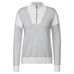 Cecil Pullover Damen Gr&ouml;&szlig;e S grau / wei&szlig;