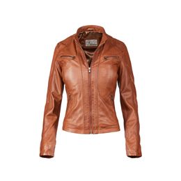 7eleven Lederjacke 'SERuby' Damen Gr&ouml;&szlig;e M/L cognac