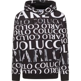 Carlo Colucci Sweatshirt 'Dipauli' Herren Gr&ouml;&szlig;e XL schwarz / wei&szlig;
