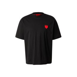 Hugo T-Shirt 'Dewdam' Herren Gr&ouml;&szlig;e S knallrot / schwarz
