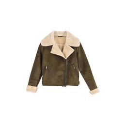 Camomilla Italia Jacke Damen Gr&ouml;&szlig;e L beige / dunkelgr&uuml;n