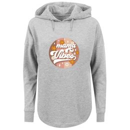 F4NT4STIC Sweatshirt 'Mothers Day Mama Vibes Vintage Inspired Motherhood' Damen Gr&ouml;&szlig;e XS grau / orange / pink / wei&szlig;