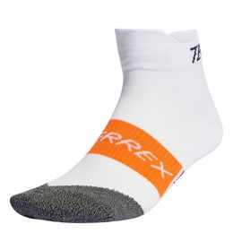 adidas terrex Sportsocken 'Heat.Rdy Trail Running Speed Ankle' Herren Gr&ouml;&szlig;e 37/39 dunkelgrau / orange / wei&szlig;