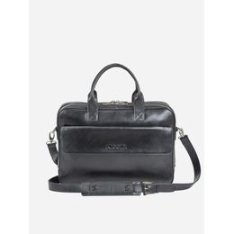 Negotia Leather Laptoptasche 'Orden' Herren Gr&ouml;&szlig;e 40 cm x 30 cm x 9cm schwarz