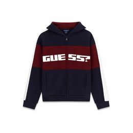 Guess Sweatjacke Jungen Gr&ouml;&szlig;e 170 blau / bordeaux / wei&szlig;