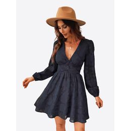 Cupshe Kleid 'CAA05A2F016UU' Damen Gr&ouml;&szlig;e 38 blau Winterkleid