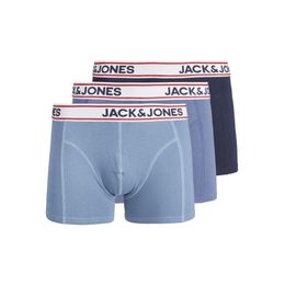 Jack & Jones Jack & Jones Boxershorts 'Jake' Herren Gr&ouml;&szlig;e L marine / hellblau / dunkelrot / wei&szlig;