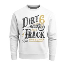Neverless Sweatshirt 'Dirt Track' Herren Gr&ouml;&szlig;e XXL wei&szlig;