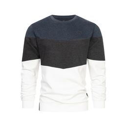 INDICODE Jeans Sweatshirt 'Flirts' Herren Gr&ouml;&szlig;e XL navy / schwarz / wei&szlig;