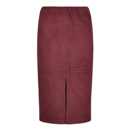 Apricot Split Front Suede Pencil Skirt ' ' Damen Gr&ouml;&szlig;e 40 bordeaux