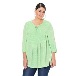Ulla Popken Tunika Damen Gr&ouml;&szlig;e L/XL mint / wei&szlig;