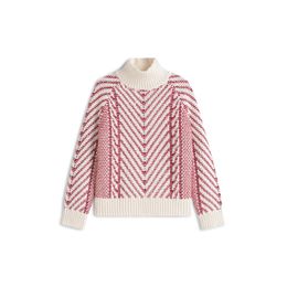 Tommy Hilfiger Pullover Damen Gr&ouml;&szlig;e L beige / blutrot