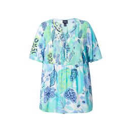 Ulla Popken Bluse Damen Gr&ouml;&szlig;e XXL/XXXL blau / aqua / offwhite