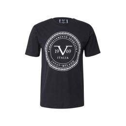 19V69 Italia T-Shirt 'Felix' Herren Gr&ouml;&szlig;e XL schwarz / wei&szlig;