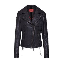 Maze Biker-Lederjacke'Heart' Damen Gr&ouml;&szlig;e XXXL schwarz