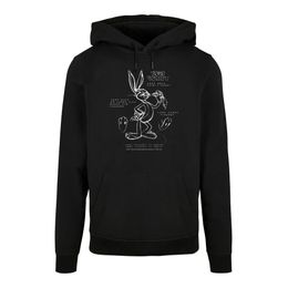 F4NT4STIC Sweatshirt 'Looney Tunes Bugs Bunny Drawing Instruction' Herren Gr&ouml;&szlig;e L schwarz / wei&szlig;
