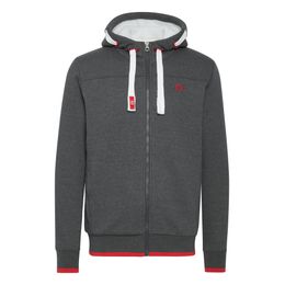 !Solid Sweatjacke 'Benjamin' Herren Gr&ouml;&szlig;e XL dunkelgrau / rot
