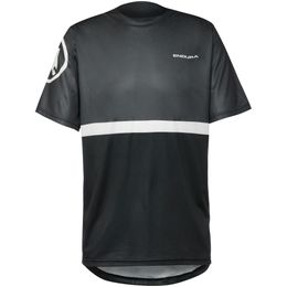 ENDURA T-Shirt 'Singeltrack' Herren Gr&ouml;&szlig;e M dunkelgrau / schwarz / wei&szlig;