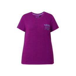 Ulla Popken T-Shirt Damen Gr&ouml;&szlig;e L/XL lila / beere