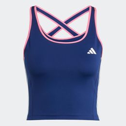 adidas Performance Sporttop 'Hyperglam' Damen Gr&ouml;&szlig;e M dunkelblau / pink / wei&szlig;