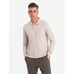 Ombre Poloshirt Herren Gr&ouml;&szlig;e L hellgrau