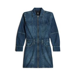 G-Star Raw G-star Blusenkleid 'Biker' Damen Gr&ouml;&szlig;e 34 blue denim Winterkleid