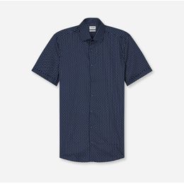 OLYMP Hemd Herren Gr&ouml;&szlig;e 43 marine / hellblau / wei&szlig;