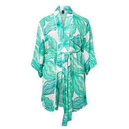 Yoek Kimono Damen Gr&ouml;&szlig;e XXL/XXXL t&uuml;rkis / wei&szlig;