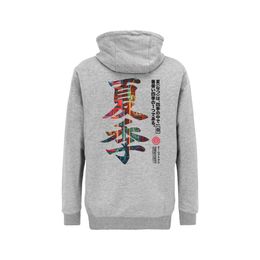 Oldskull Kapuzensweater 'ASIAN KANJI STREET GRAPHIC' Herren Gr&ouml;&szlig;e M grau
