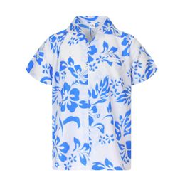 King Kameha Shirt 'Hibiscus White Line' Herren Gr&ouml;&szlig;e S t&uuml;rkis