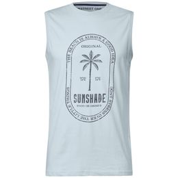 Street One Men Tanktop Herren Gr&ouml;&szlig;e XXXL hellblau / schwarz