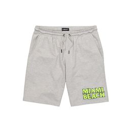 Men Plus Bermuda Herren Gr&ouml;&szlig;e 46 graumeliert / neongr&uuml;n / schwarz