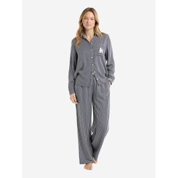 Etam Pyjamahose 'Hilda' Damen Gr&ouml;&szlig;e XS marine / wei&szlig; Winterkleid
