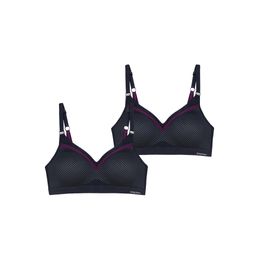 Triumph Sport-BH ' Triaction Free Motion ' Damen Gr&ouml;&szlig;e XS aubergine / schwarz