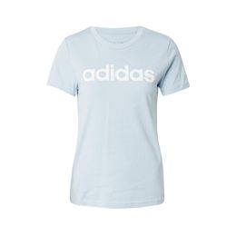 adidas Sportswear Funktionsshirt 'Essentials' Damen Gr&ouml;&szlig;e XL/XXL hellblau / wei&szlig;