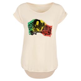 F4NT4STIC Shirt 'Bob Marley' Damen Gr&ouml;&szlig;e XL sand / zitrone / grasgr&uuml;n / feuerrot / schwarz