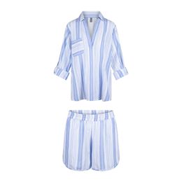 Lingadore Pyjama Damen Gr&ouml;&szlig;e XXL blau / hellblau Winterkleid