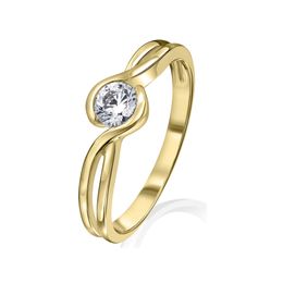 ONE ELEMENT Ring Damen Gr&ouml;&szlig;e 51 gold / transparent