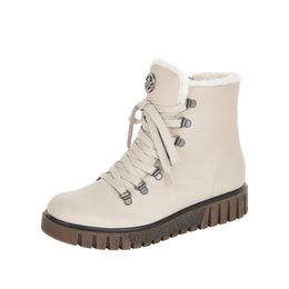 Rieker Schn&uuml;rstiefel Damen Gr&ouml;&szlig;e 37 hellbeige Winterschuhe