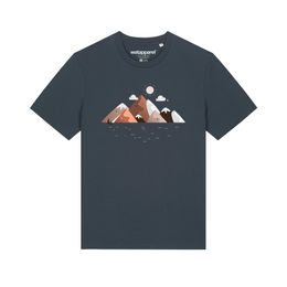 Watapparel T-Shirt ' Mountains & Moon ' Herren Gr&ouml;&szlig;e XXXL anthrazit / mischfarben