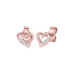 Elli DIAMONDS Ohrringe 'Herz' Damen Gr&ouml;&szlig;e One Size rosegold / transparent