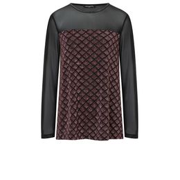 ana alcazar Shirt 'Abline' Damen Gr&ouml;&szlig;e L bordeaux / schwarz